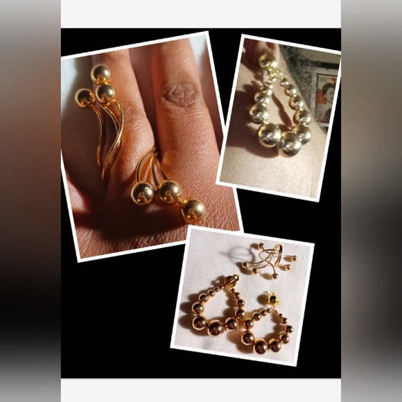Jewelry | Clip On Ball Hoops And Matching Ring | Poshmark